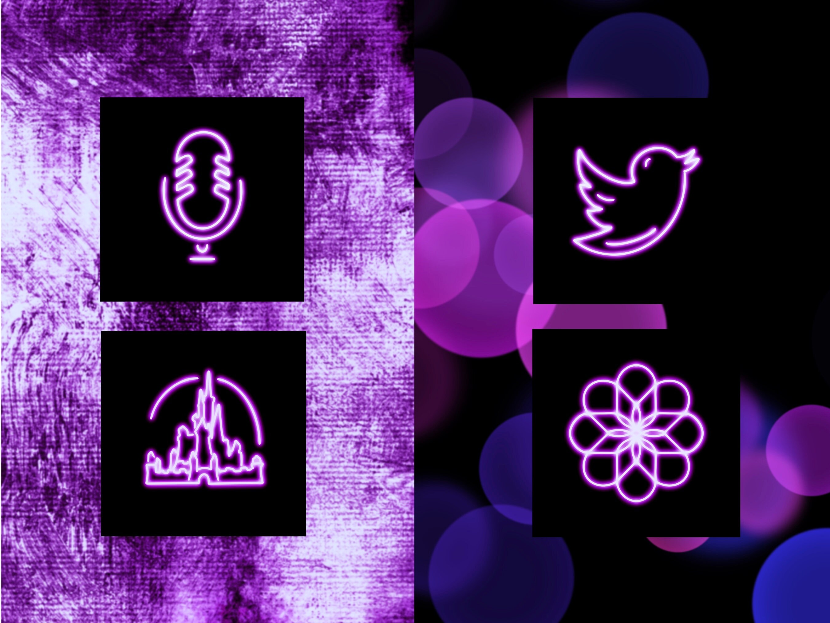 100 Neon Purple App Icons 7 Widgets 2 Wallpapers Bundle | Etsy