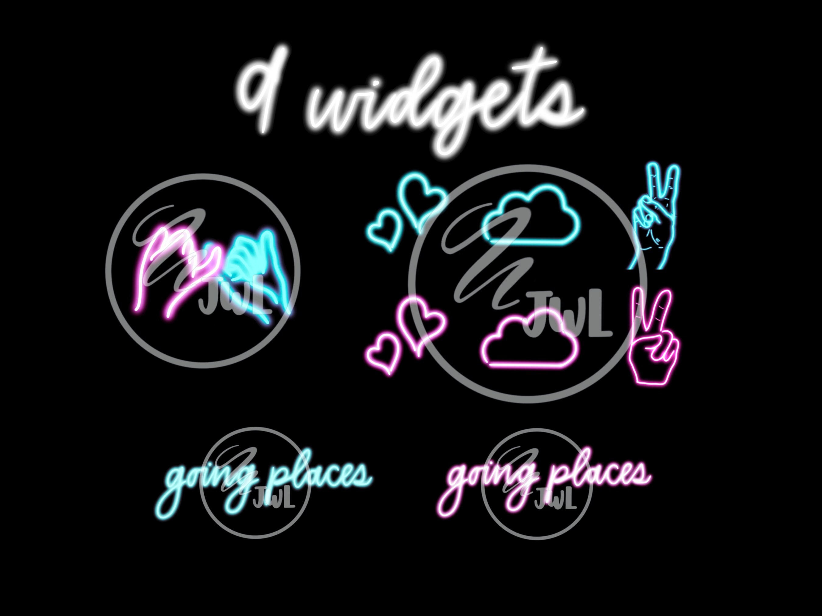 200 Neon App Icons - Pink and Blue - App Icons, Wallpapers and Widgets ...