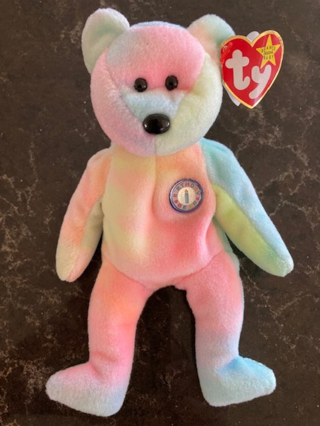 Rare Ty Beanie Baby BIRTHDAY BEAR Retired - Etsy