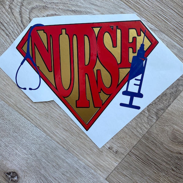 Super Nurse Window Decal - Etsy