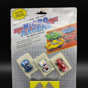 Die-cast Micro Racers With Carry Case for 3 Cars New Old Stock, Sealed ...