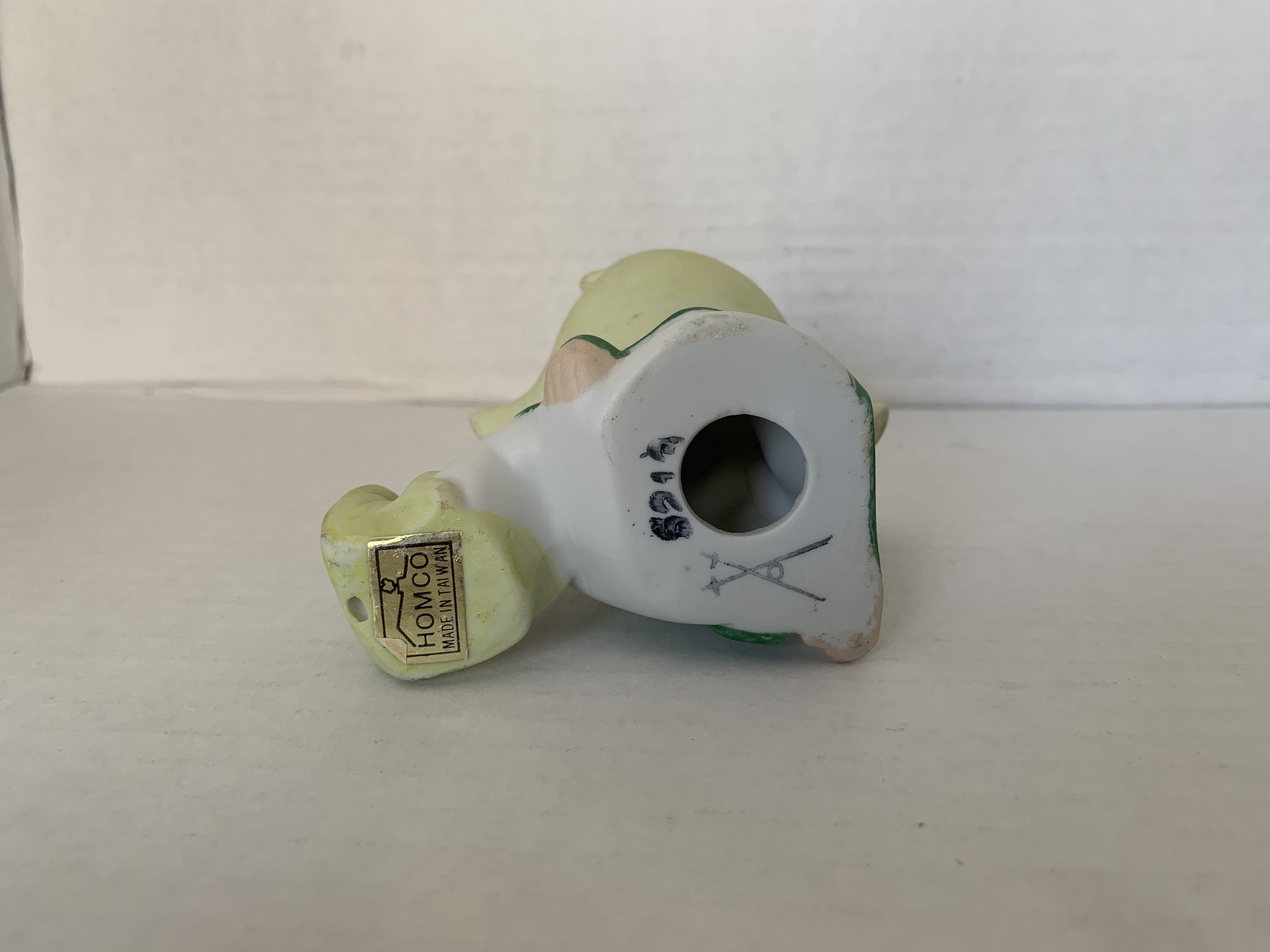 Vintage Ceramic Elf Wearing Green Sitting Elf Figurine HOMCO - Etsy