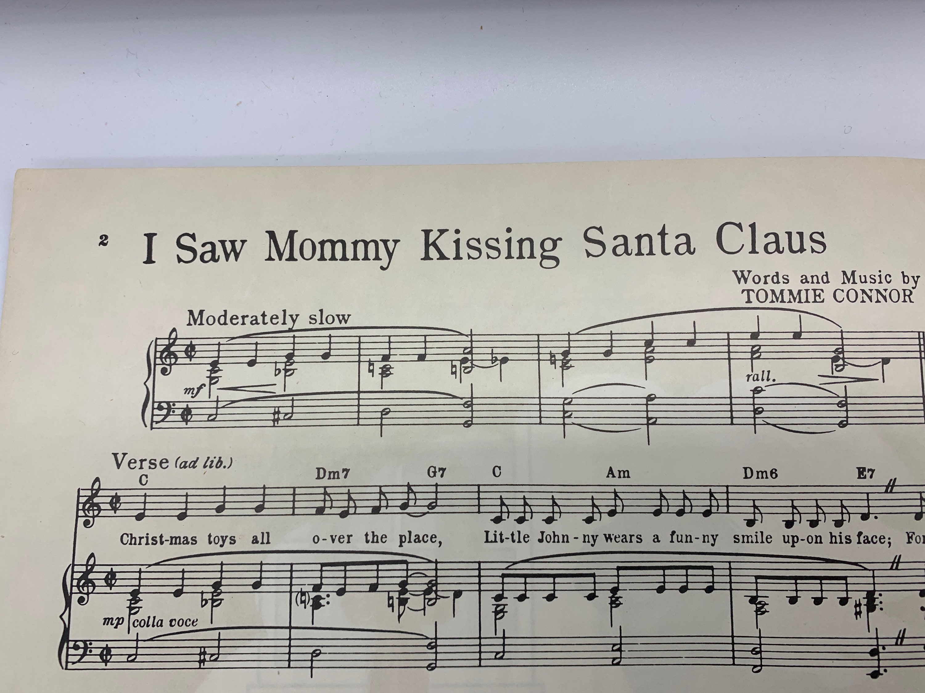 Vintage I Saw Mommy Kissing Santa Claus 1952, Words & Music by Tommie ...