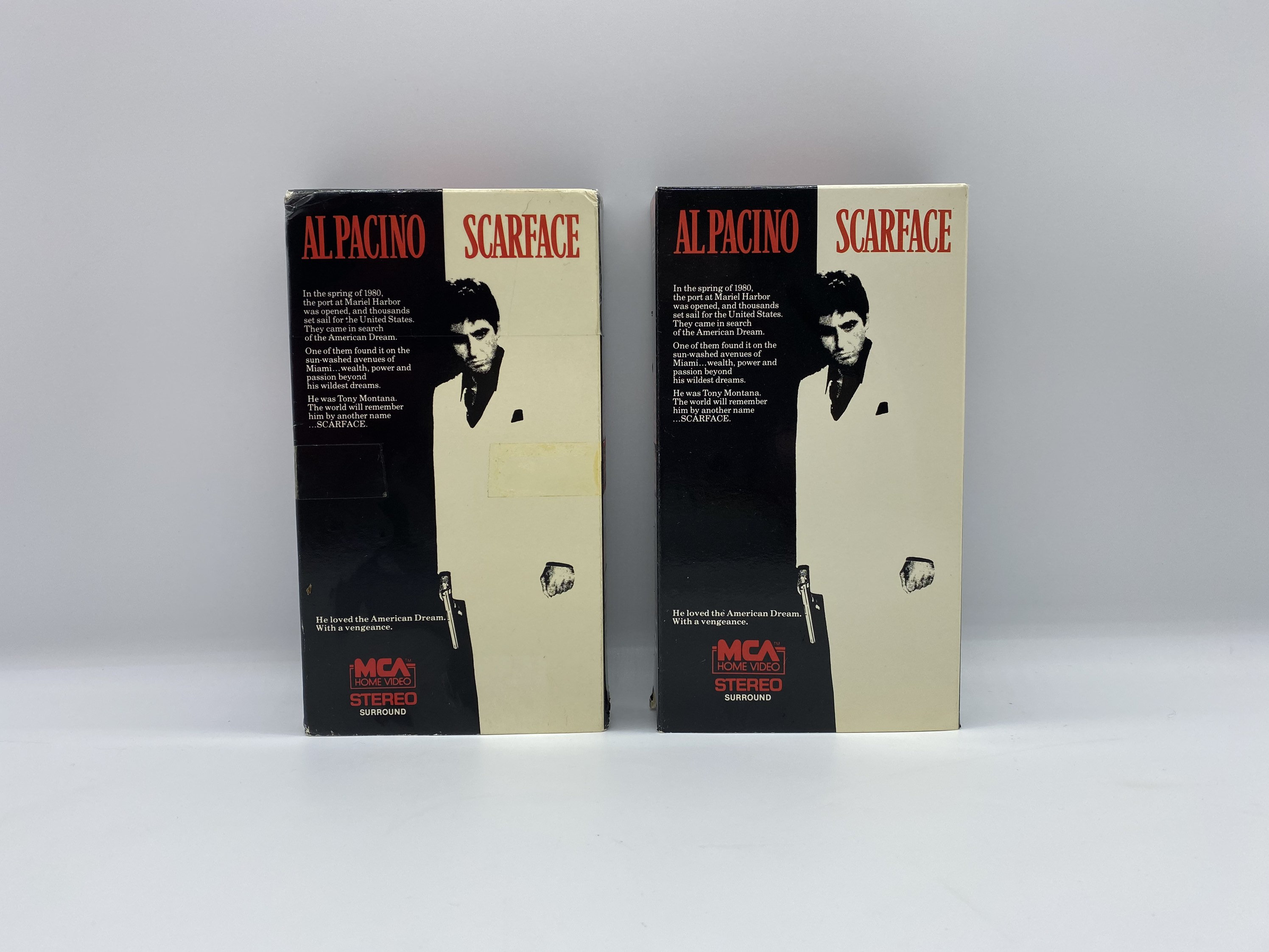 Vintage Scarface VHS Part 1 and Part 2 Al Pacino Scarface VHS - Etsy