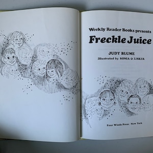 Vintage Freckle Juice, Judy Blume, Weekly Reader Books, 1971 Judy Blume ...