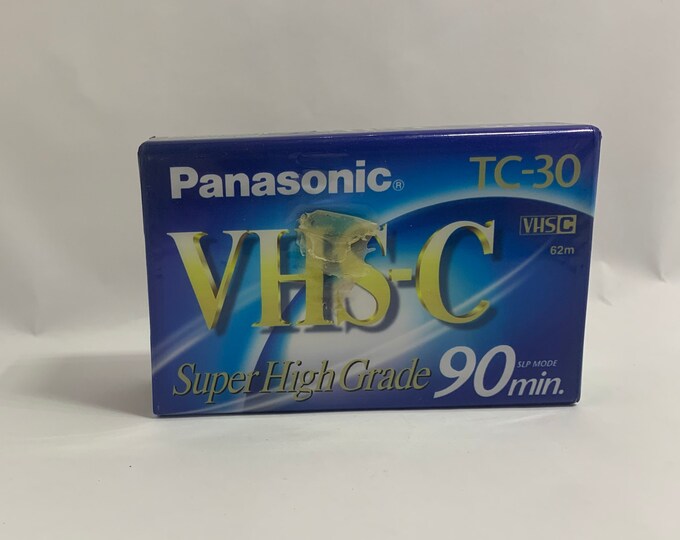 Vintage Panasonic VHS-C Super High Grade 90 Min Compact Videocasette TC ...