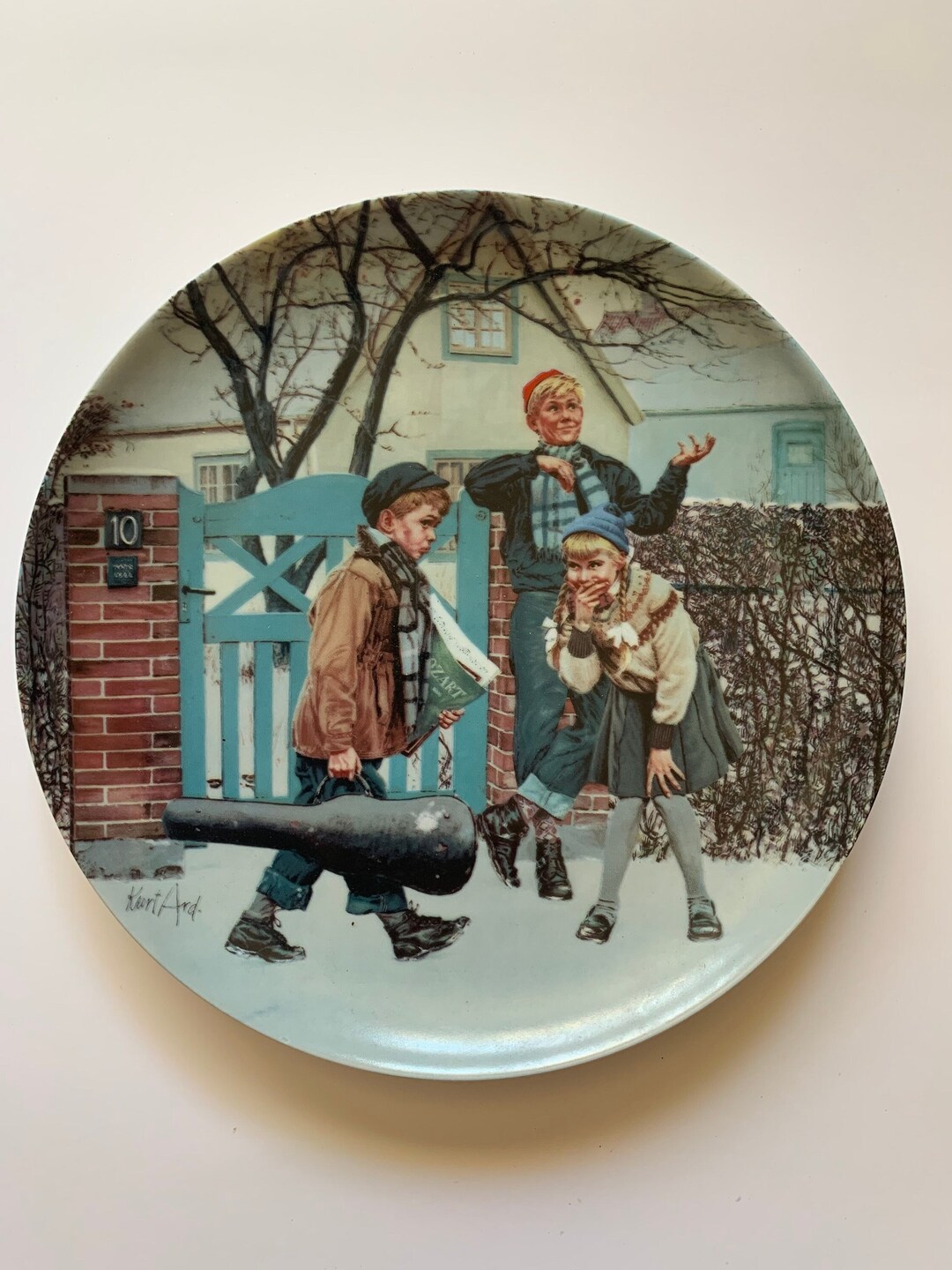 Vintage Kurt Ard Collectors Plate Kunstens Trangevej, 1984 Bing ...