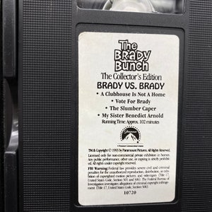 The Brady Bunch VHS Brady Vs Brady 1993 Paramount Pictures, 1993 Brady ...