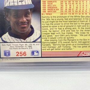 1991 Score Sammy Sosa Error Birthdate Rookie Card, Sammy Sosa Rookie ...