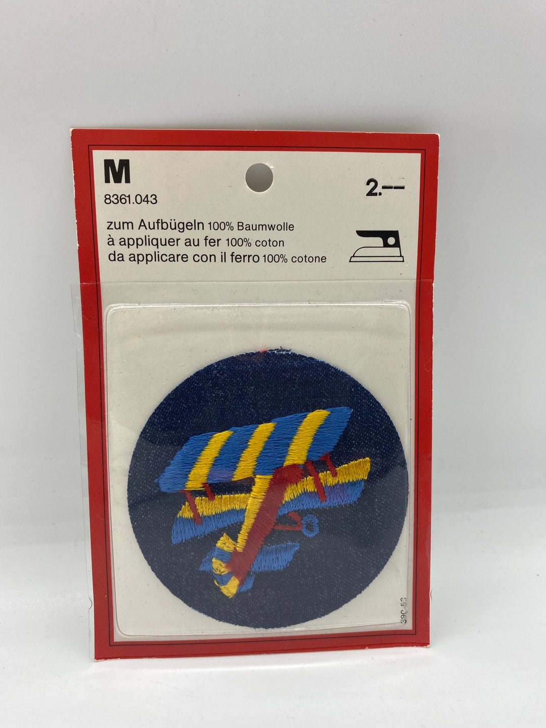 Vintage Airplane Iron on Patch, Embroidered Airplane Iron on Patch, New ...