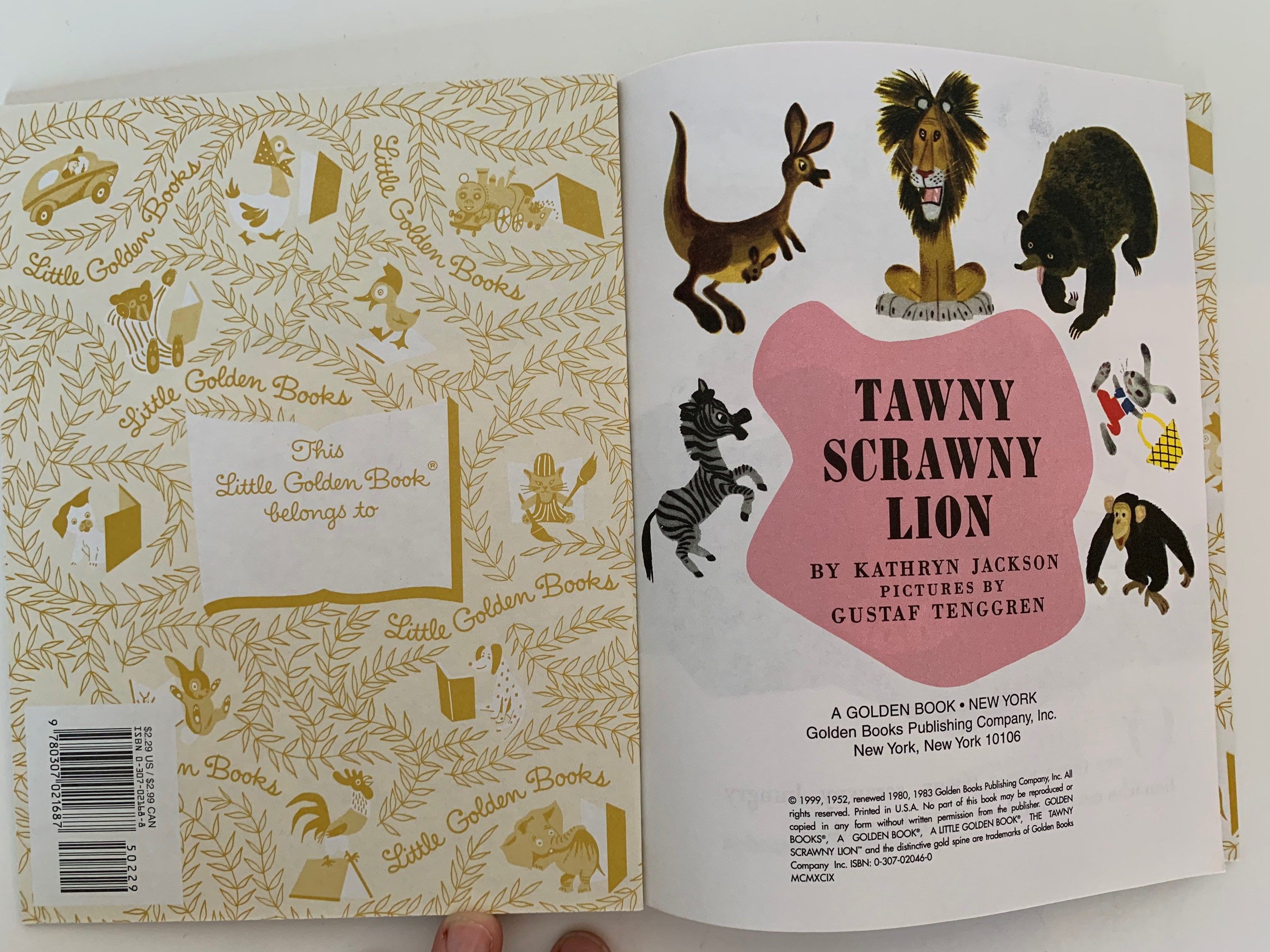 Tawny Scrawny Lion A Little Golden Book by Kathryn Jackson - Etsy
