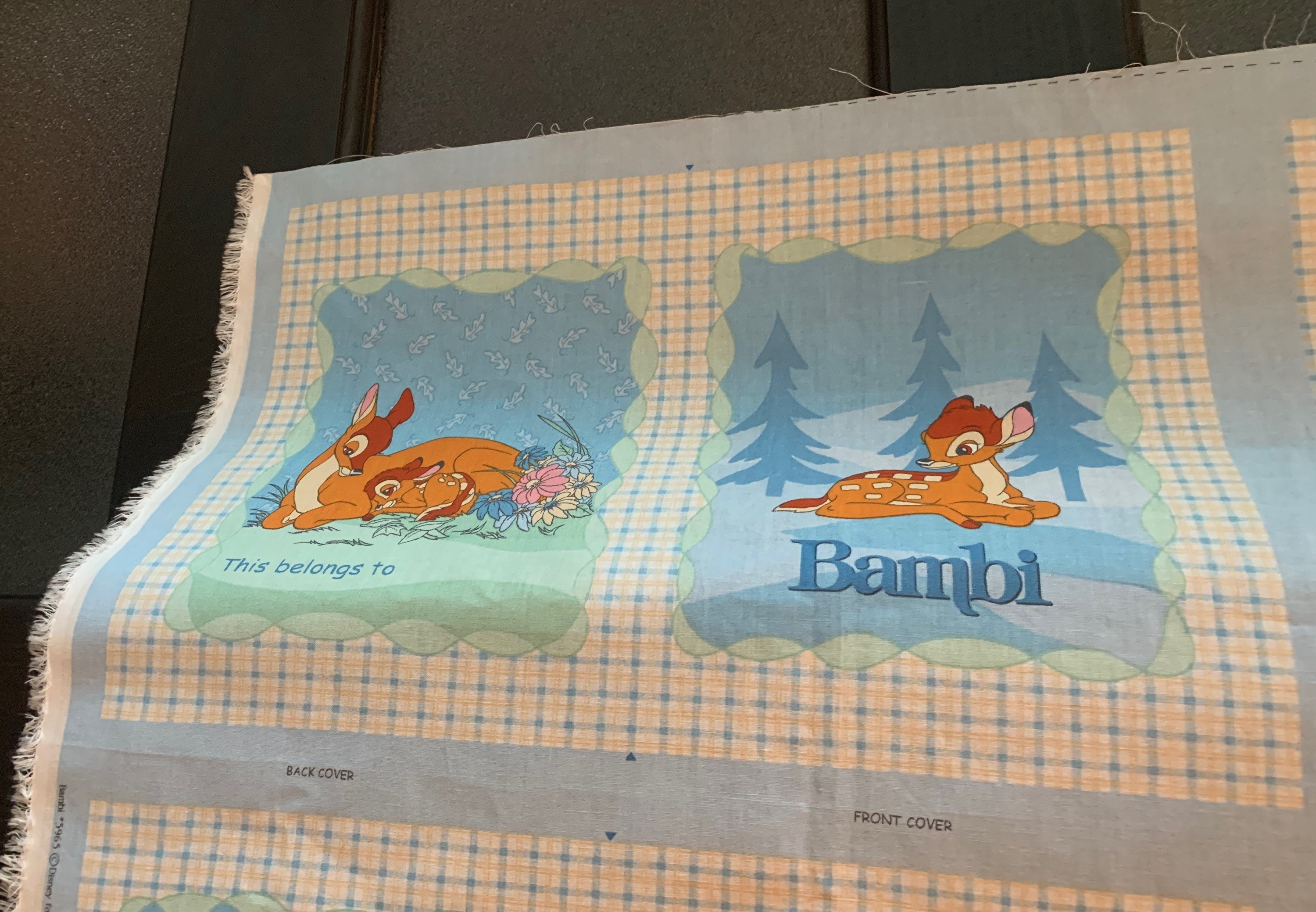 Walt Disneys Bambi Story Book Quilt Panel Walt Disneys - Etsy Canada