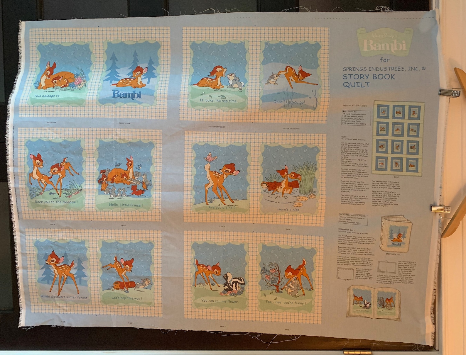 Walt Disney’s Bambi Story Book Quilt Panel, Walt Disneys Bambi for ...