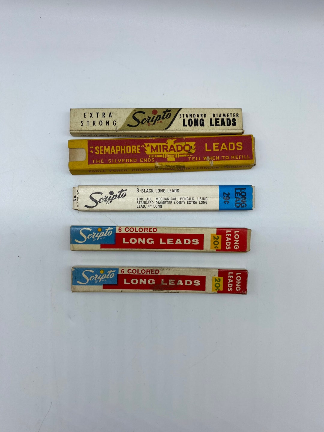 Vintage Scripto Long Leads for Mechanical Pencils, 4 Boxes Scripto Long ...