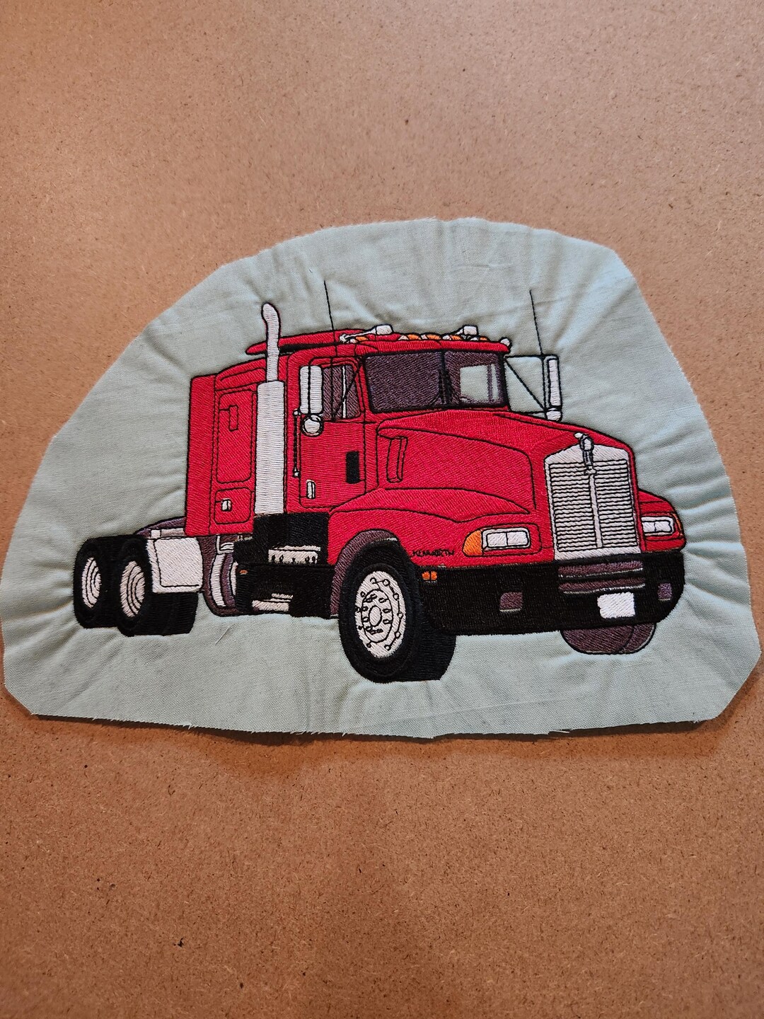 Vintage Tractor Trailer Embroidery Patch, Vintage 18 Wheeler Sew on ...
