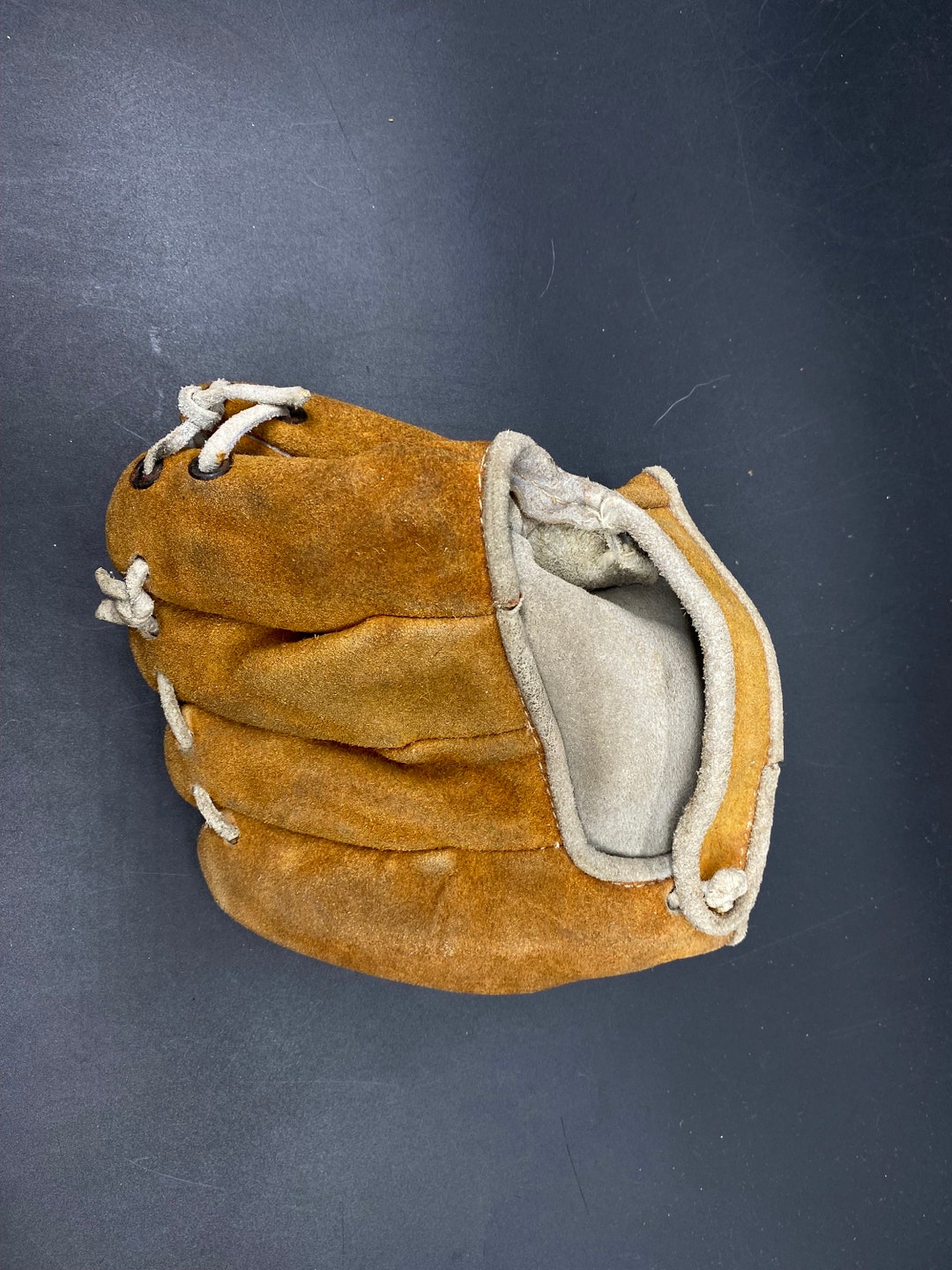Vintage Children’s Baseball Glove Made in Japan, Rare Brushed Leather ...
