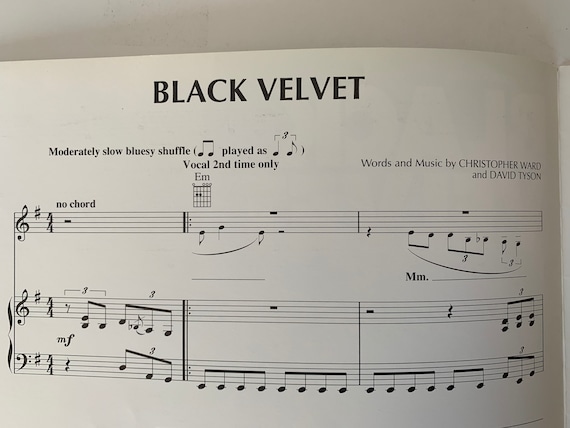 Black Velvet Guitar Chords