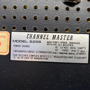 Rare Channel Master Model 6255 AM-PB1-PB2- 3 Band With Preset Weather ...