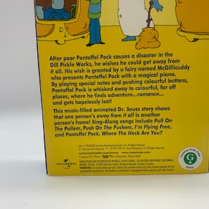 Vintage Dr. Seuss Pontoffel Pock & His Magic Piano VHS, Fully Animated ...