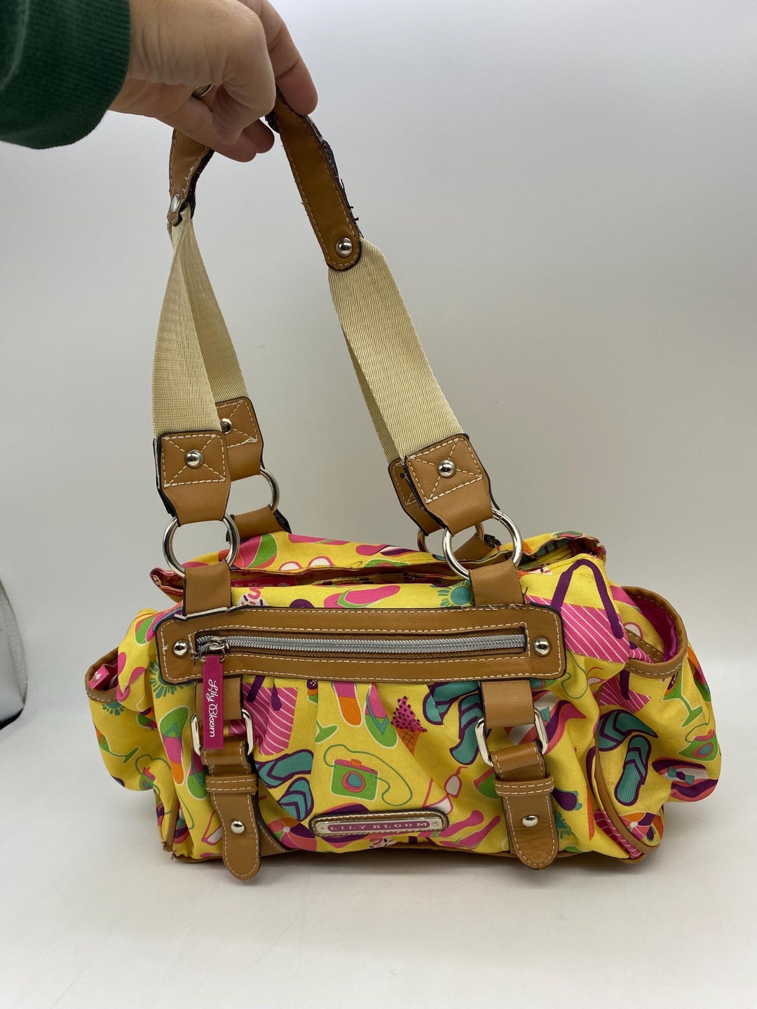 Vintage Lily Bloom Flip Flop Landon Triple Satchel, Lily Bloom ...