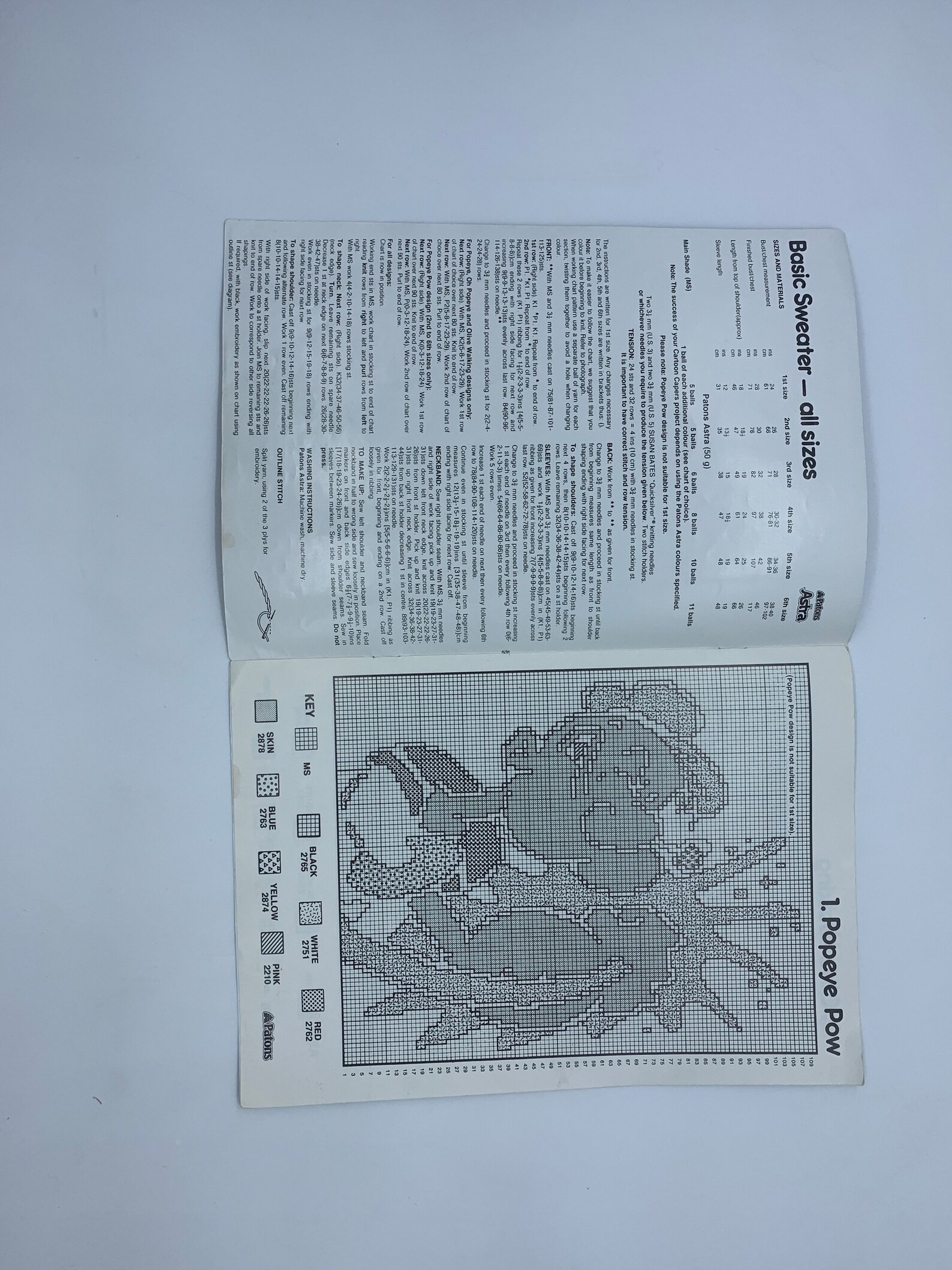 Vintage Popeye 4 Knitting Patterns by Gary Kennedy Childrens - Etsy