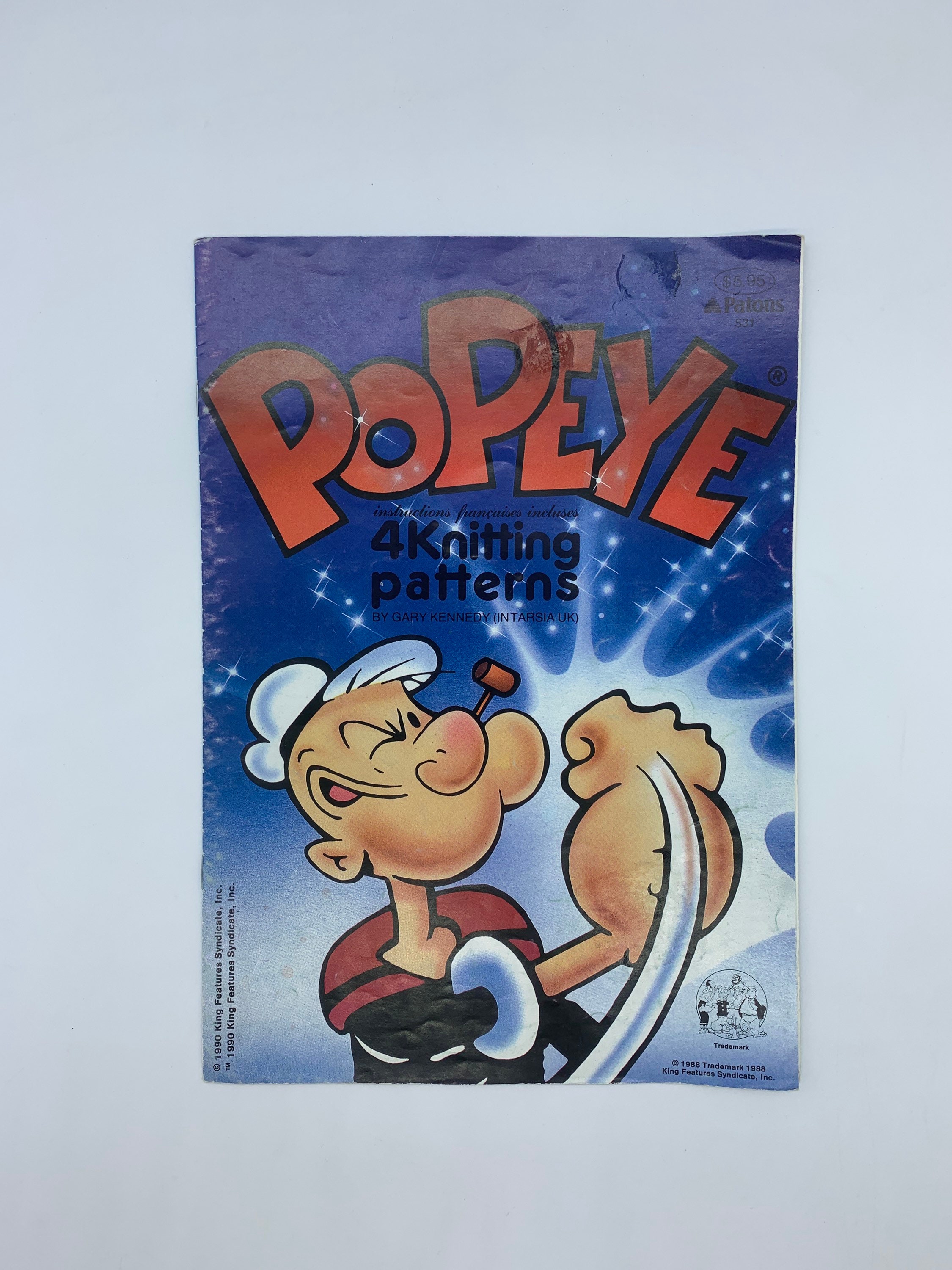Vintage Popeye 4 Knitting Patterns by Gary Kennedy Childrens - Etsy