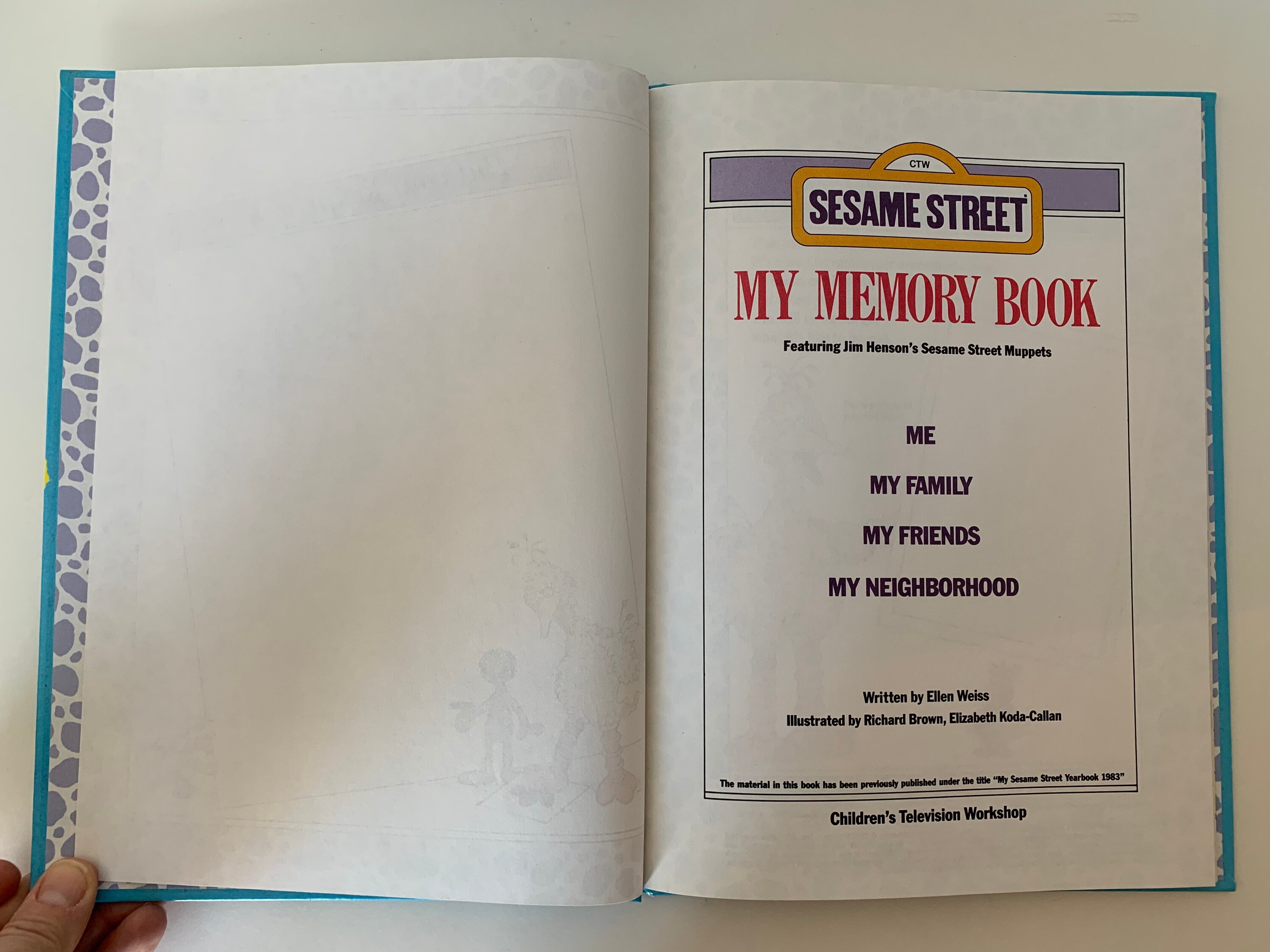 Sesame Street My Memory Book 1983 The Childrens Television | Etsy