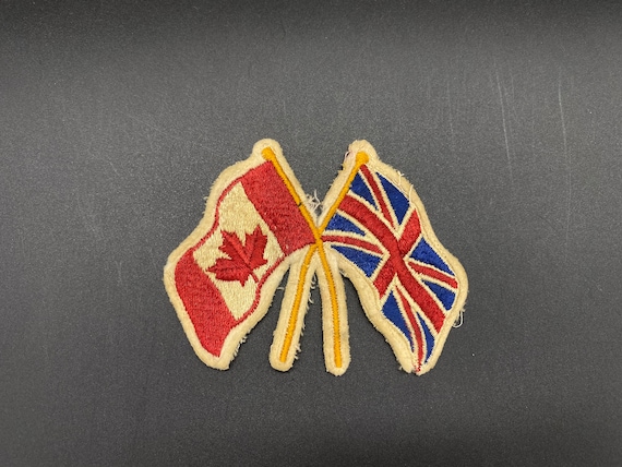 1980’s Canada Flag and British Union Jack Flag Patch,… - Gem