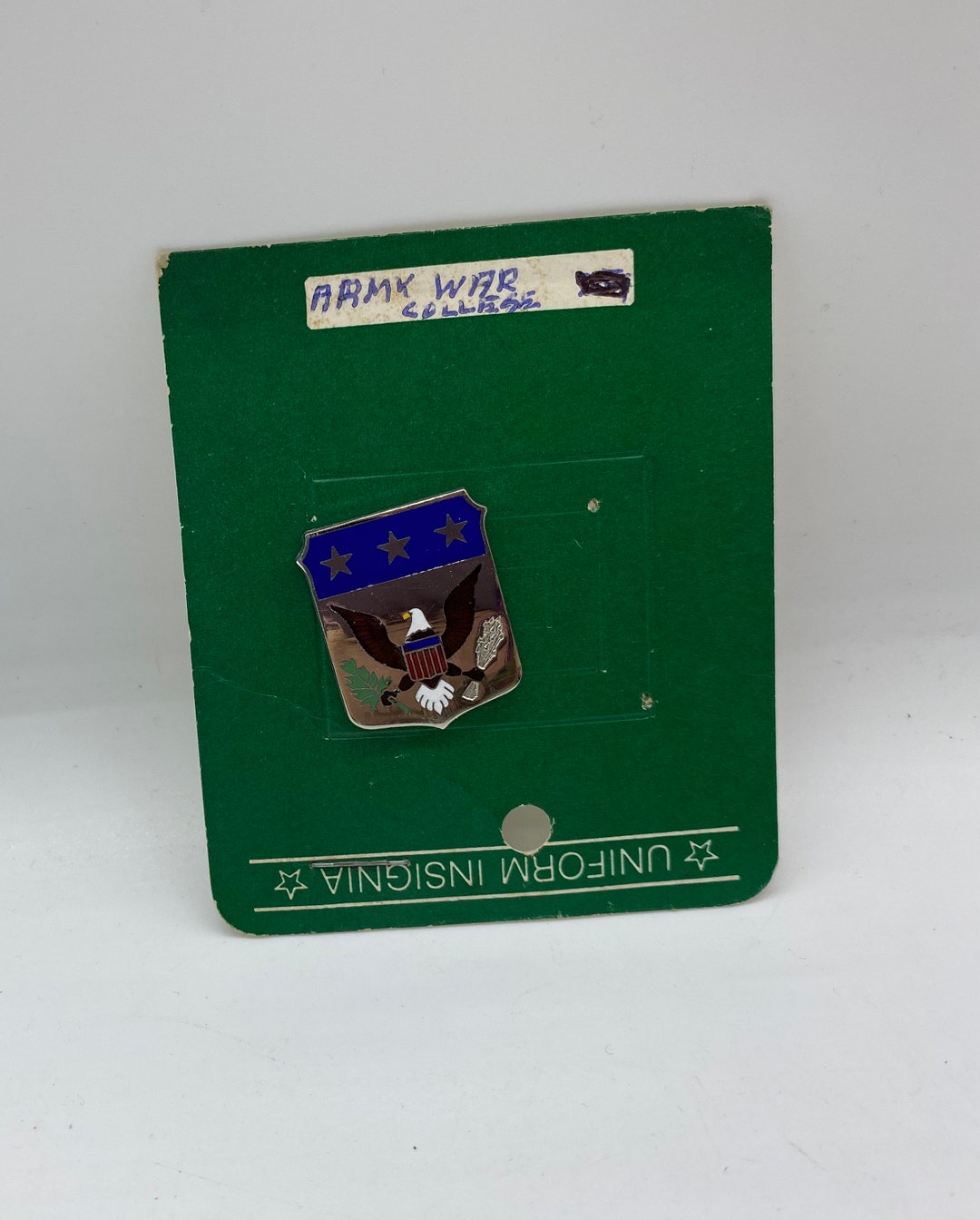 Vintage Army War College Crest Pin, Army War College Crest Pin, US Army ...