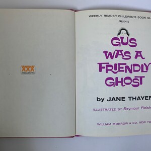 Vintage Gus Was A Friendly Ghost by Jane Thayer, Vintage Friendly Ghost ...