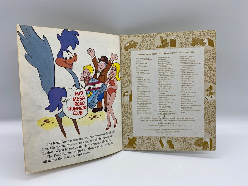 Vintage the Road Runner Mid-mesa Marathon A Little Golden Book, 1985 ...