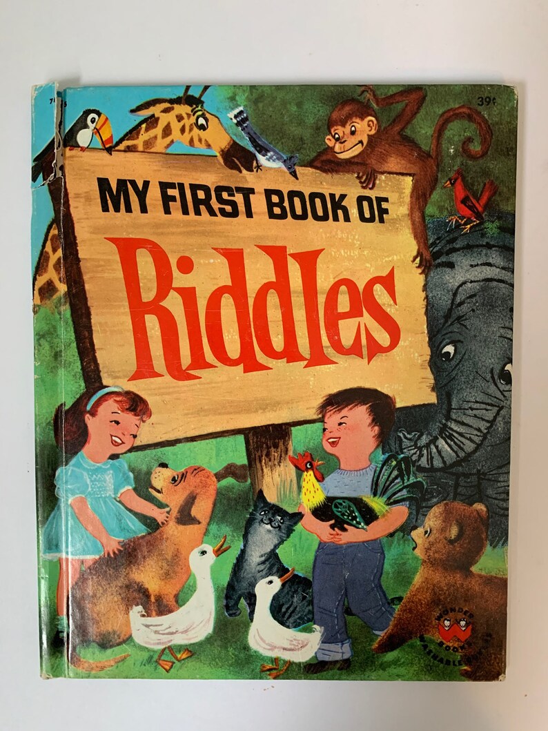 Vintage My First Book of Riddles Wonder Books Treasure Books | Etsy