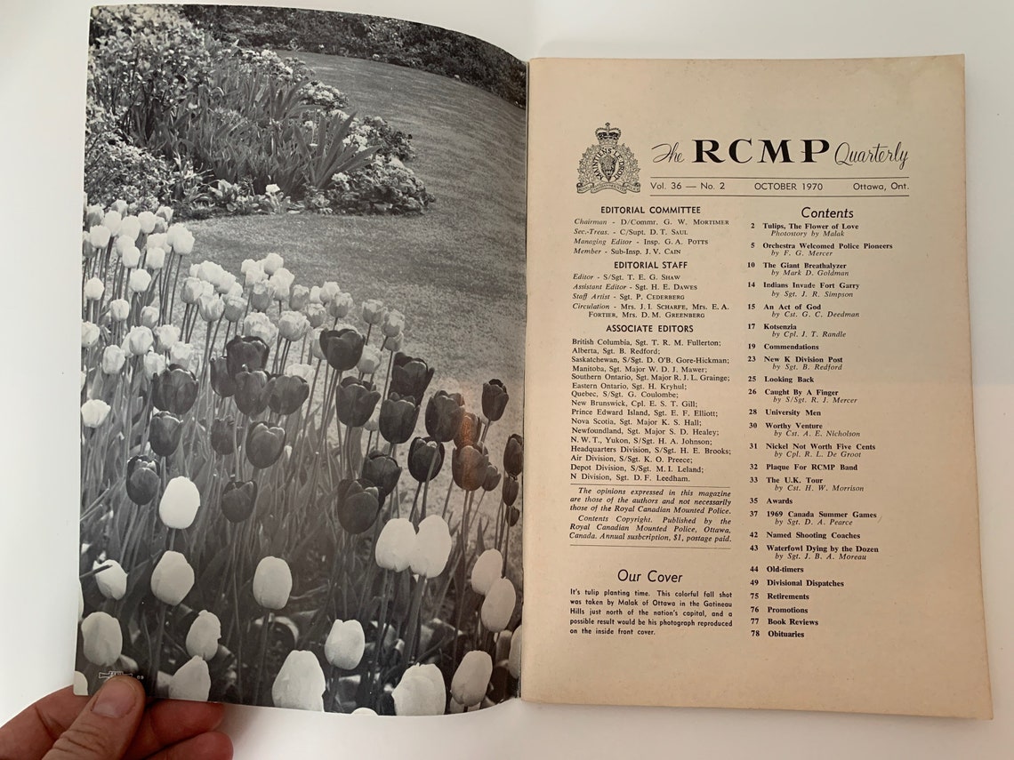 Vintage RCMP Quarterly Magazine Royal Canadian Mounted Police - Etsy Canada