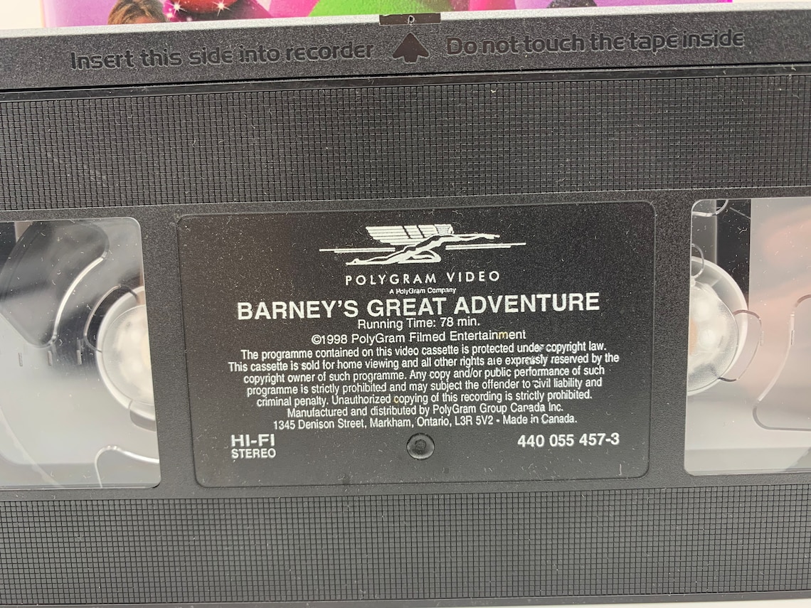 Barneys Great Adventure the Movie VHS, Vintage Barney’s Great Adventure ...