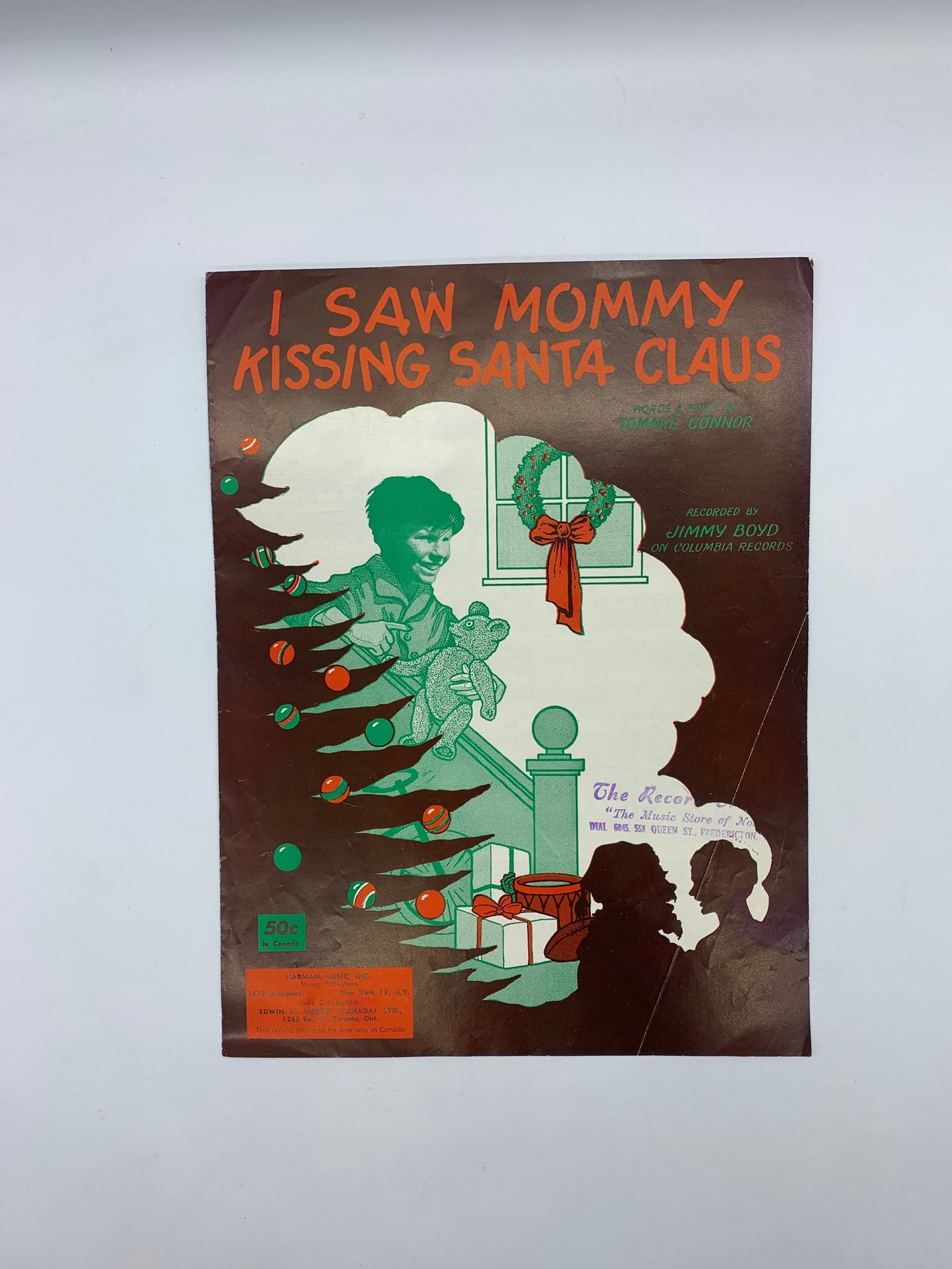 Vintage I Saw Mommy Kissing Santa Claus 1952, Words & Music by Tommie ...