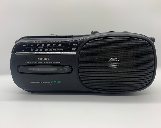 Vintage Boombox Aiwa CD Dual Cassette Tape Deck Player Recorder ...