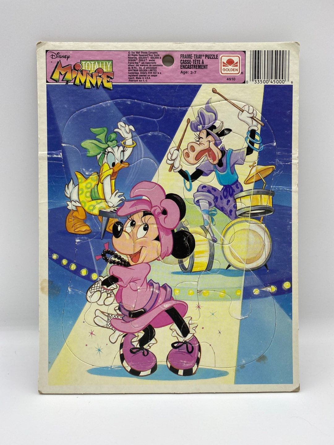 Disney Totally Minnie Golden Frame-tray Puzzle, 1980s Frame-tray Puzzle ...