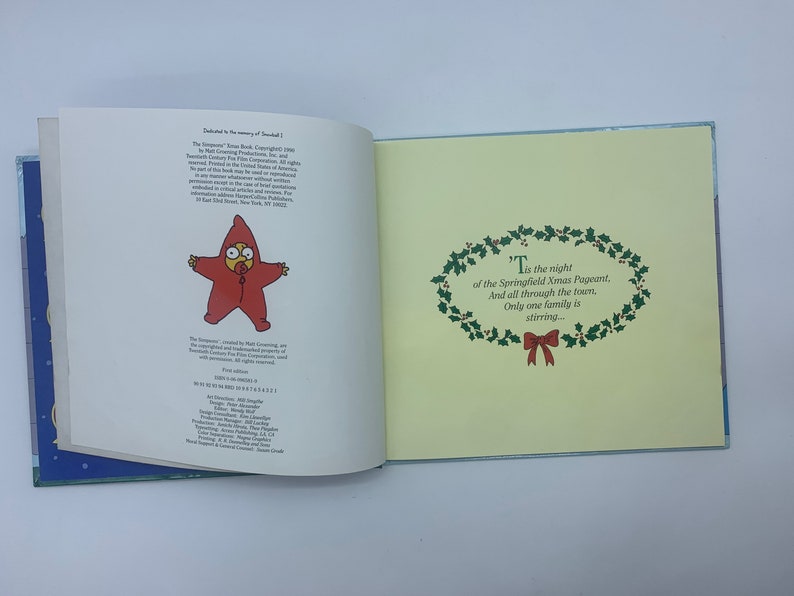 Vintage Matt Groenings the Simpsons Xmas Book 1990 First - Etsy