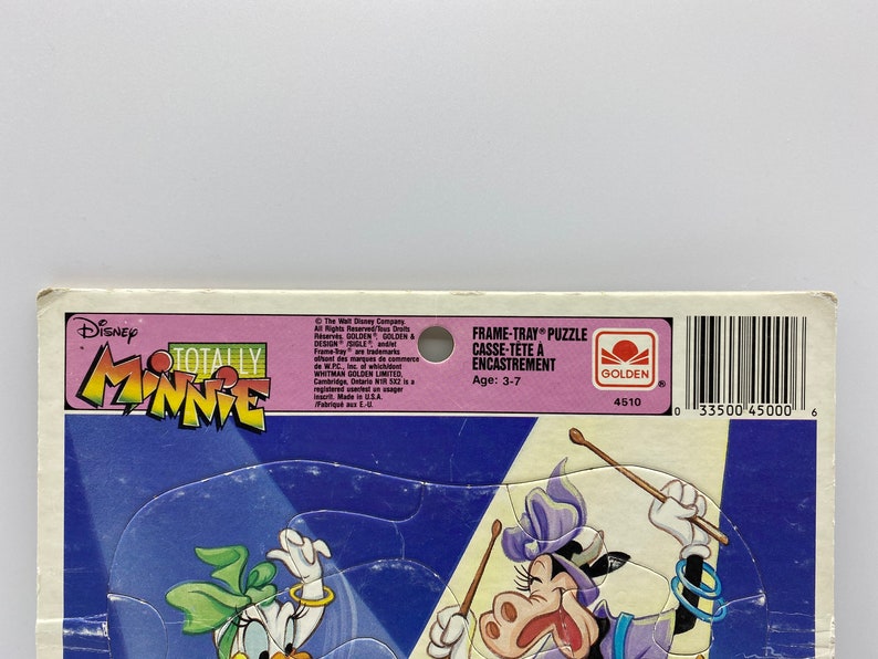 Disney Totally Minnie Golden Frame-tray Puzzle 1980s - Etsy