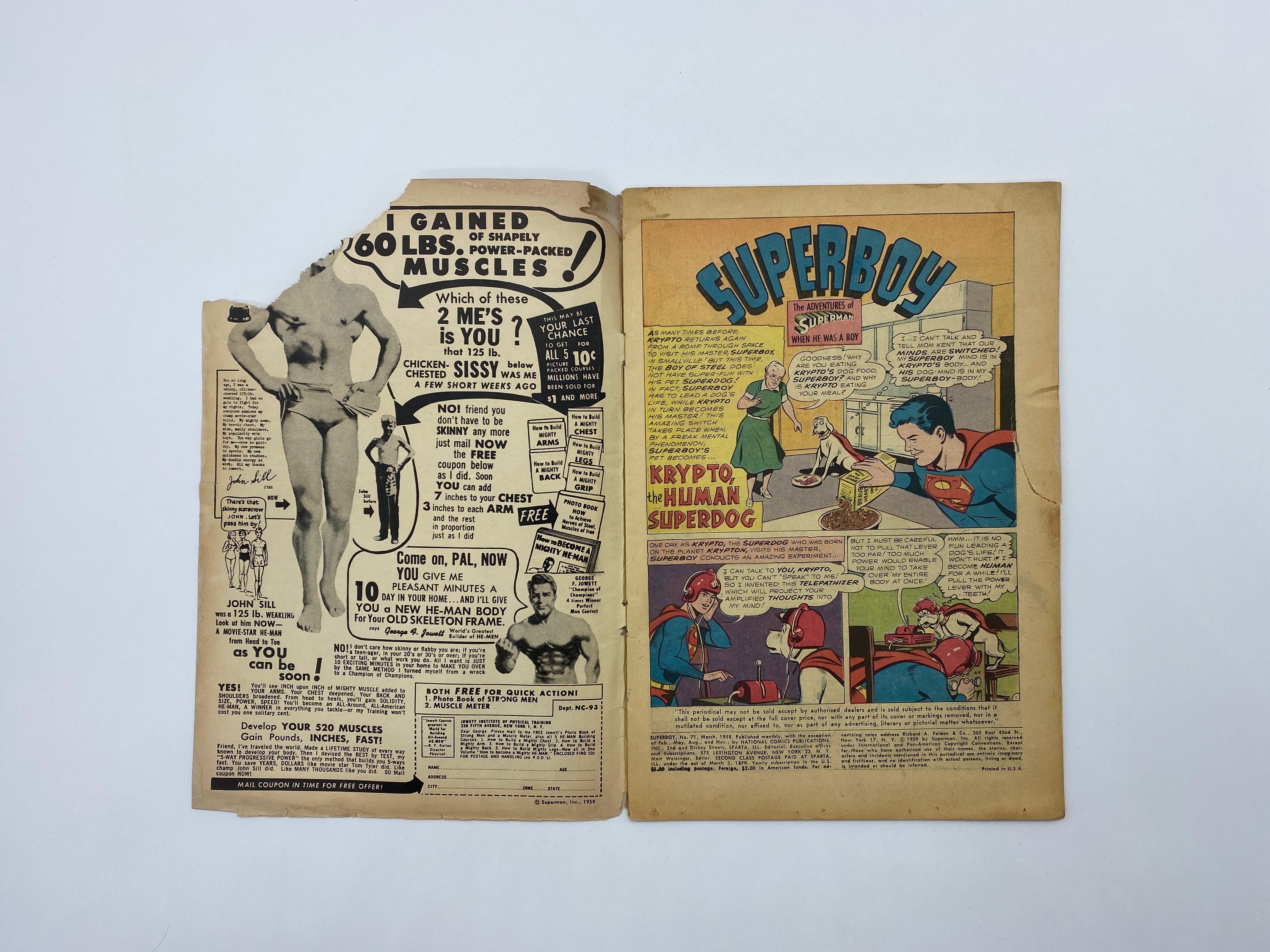 Vintage Superboy DC Comic No 71 March 1958 Superboy 71 Rare - Etsy