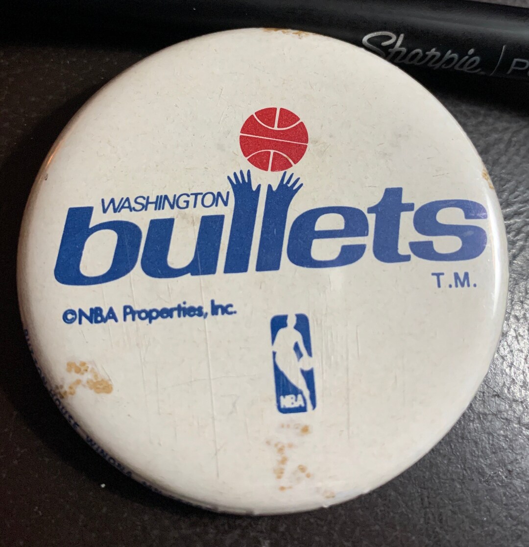 Vintage NBA Washington Bullets, Washington Wizards Pin Back Button, NBA ...