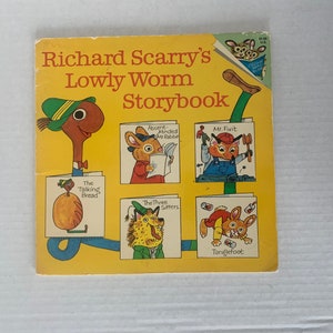 Vintage Richard Scarrys Lowly Worm Storybook, 1987 Picture Back Please ...