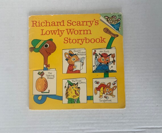 Vintage Richard Scarrys Lowly Worm Storybook 1987 Picture - Etsy