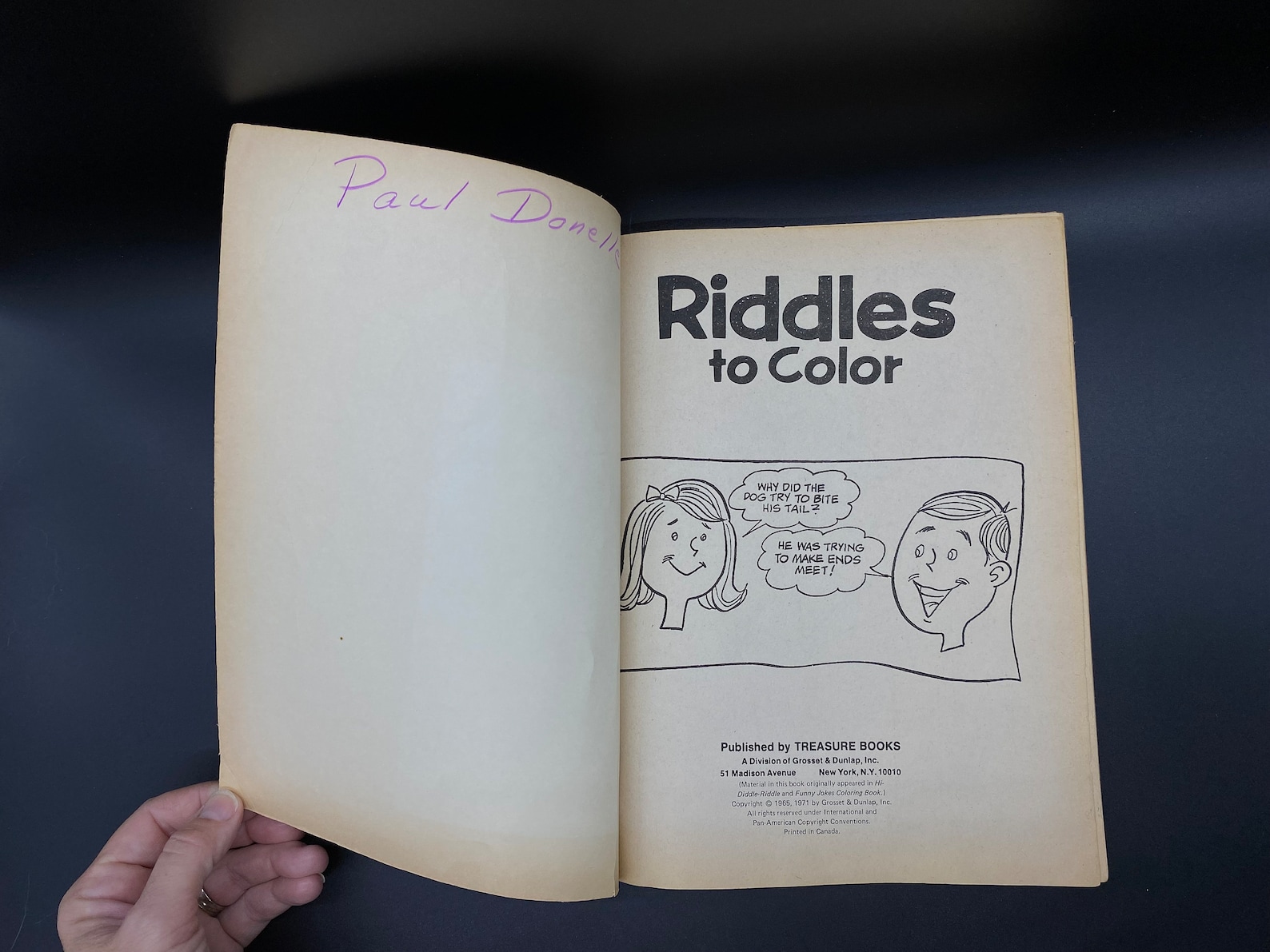 1971 Riddles to Color Coloring Book, Riddles to Color Coloring Book ...