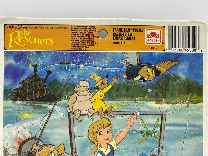 À Walt Disney Classic the Rescuers Golden Frame-tray Puzzle - Etsy
