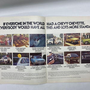 The 1978 Chevy Chevette Brochure, Vintage 1978 Chevy Chevette ...