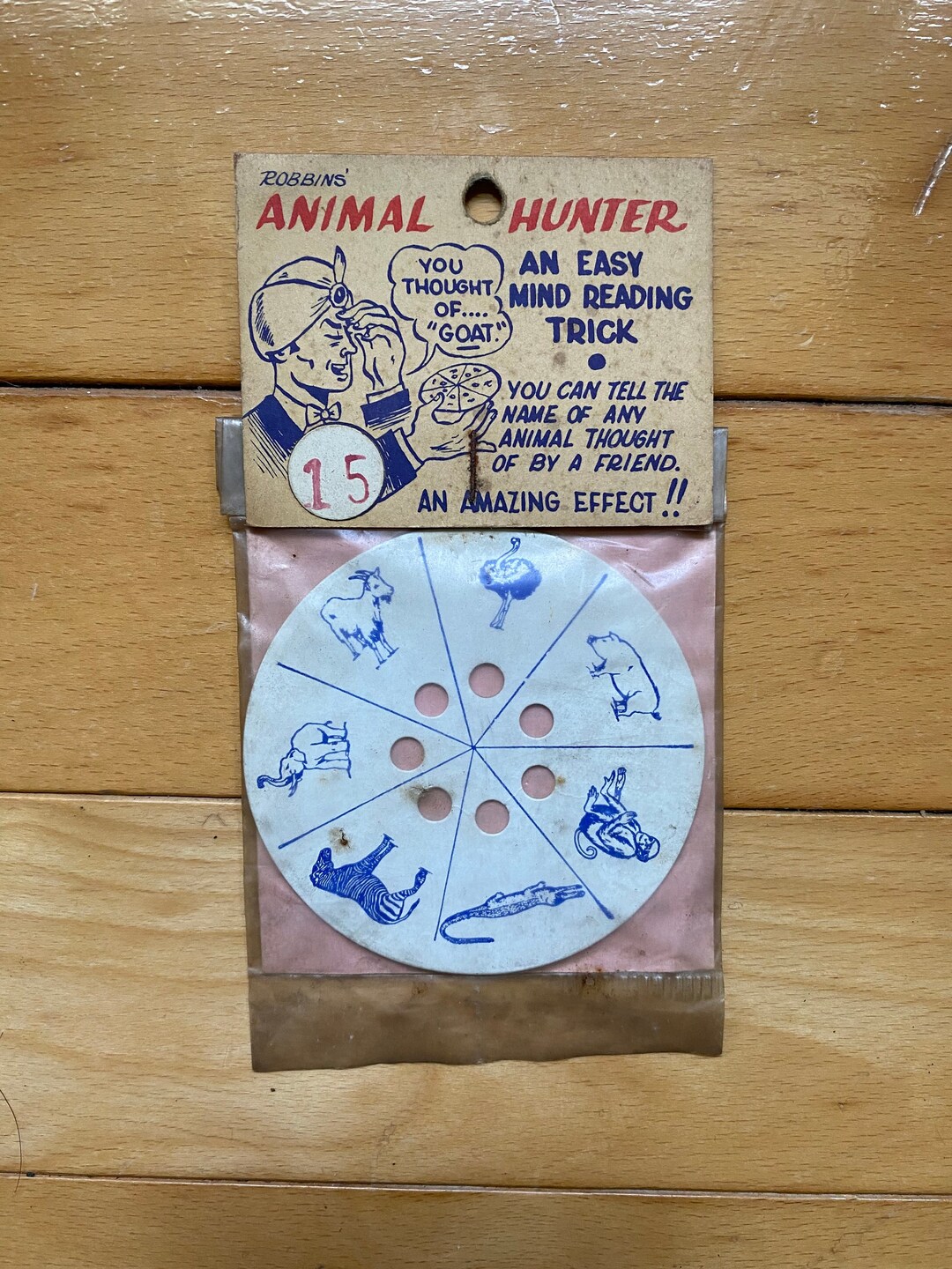 Vintage Robins Animal Hunter Mind Reading Trick, New Old Stock Robins ...
