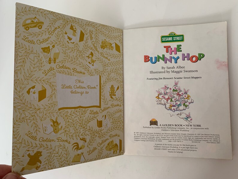 The Bunny Hop, Sesame Street, A Little Golden Book, 1997, Sesame ...