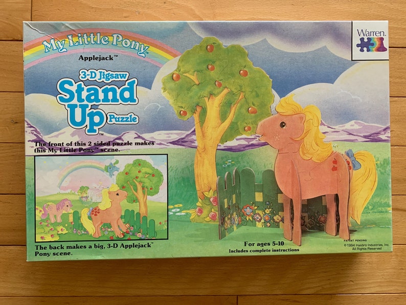 Vintage My Little Pony Applejack 3D Stand up Puzzle 1984 - Etsy