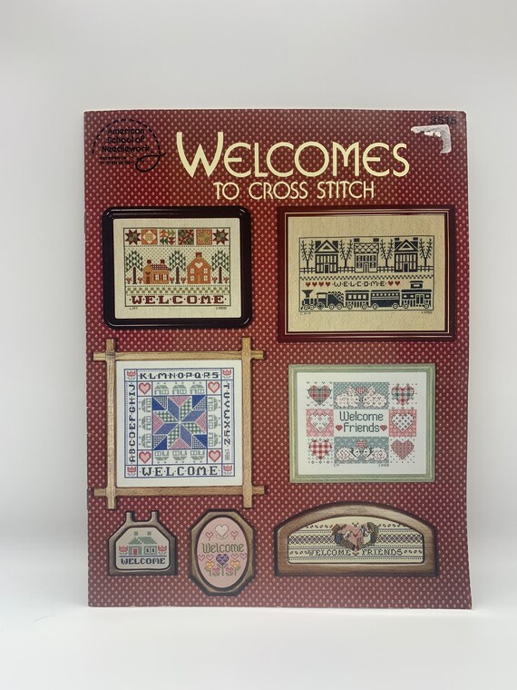 Vintage Welcomes to Cross Stitch Pattern Book American School - Etsy